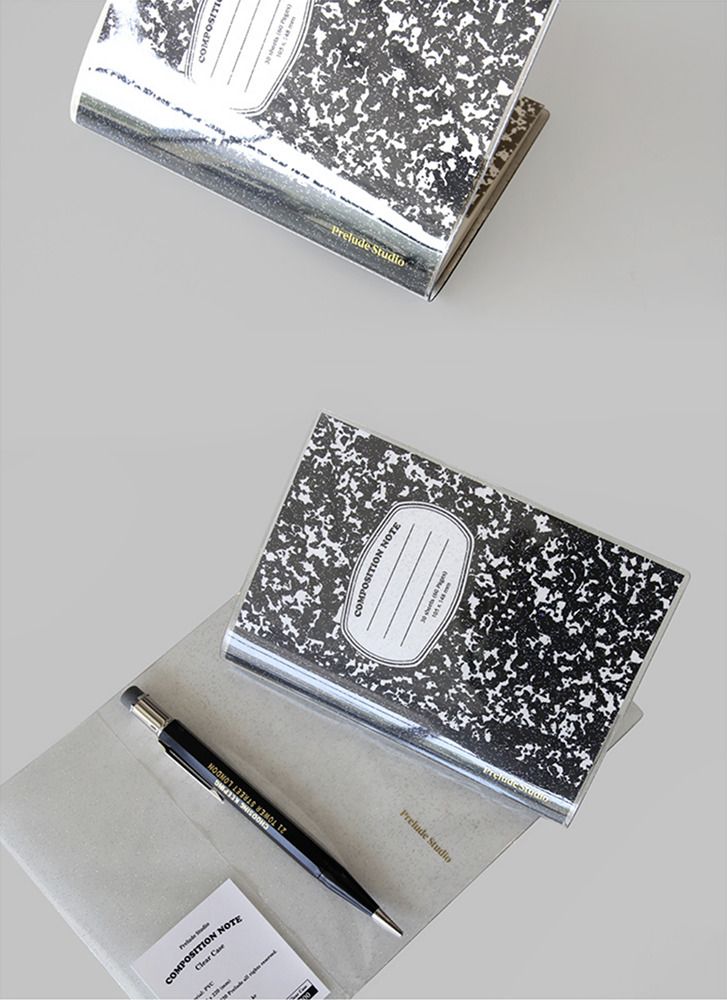 MochiThings: Composition A6 Plain Notebook Glitter Cover