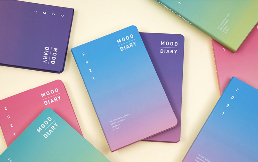 MochiThings: 2021 Gradient Mood Monthly Diary