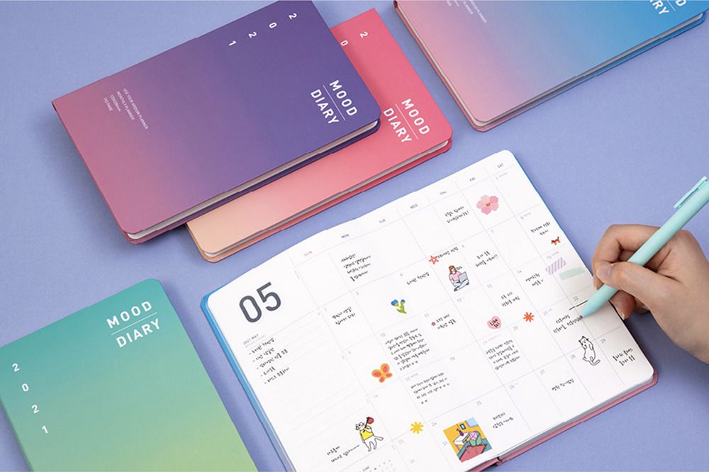 MochiThings: 2021 Gradient Mood Monthly Diary