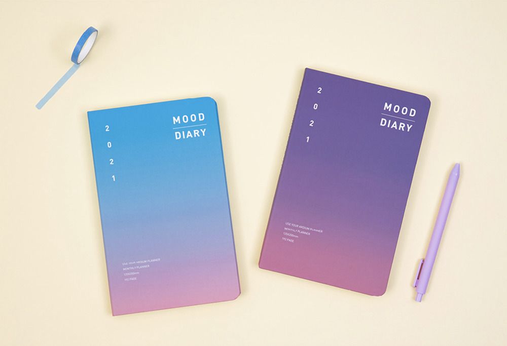 MochiThings: 2021 Gradient Mood Monthly Diary
