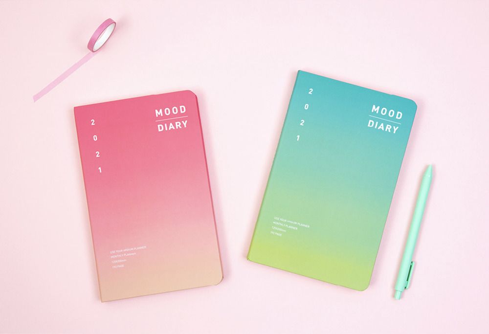 MochiThings: 2021 Gradient Mood Monthly Diary