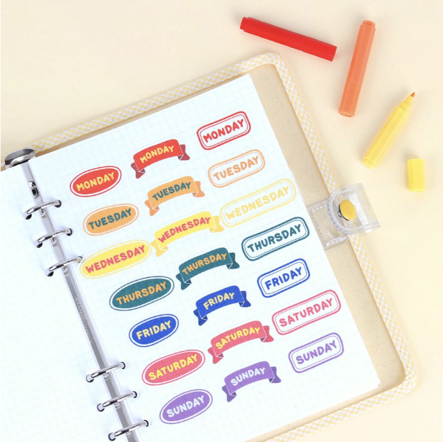 MochiThings: Days of the Week Paper Tape
