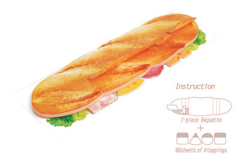 MochiThings: Baguette Sandwich Sticky Note Set