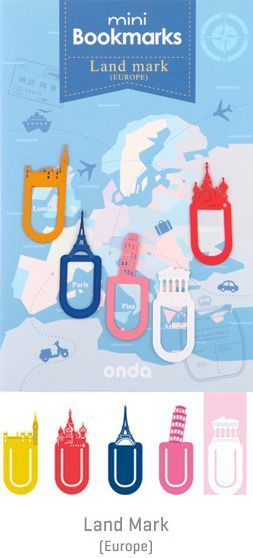 MochiThings: Mini Landmark Bookmark Set