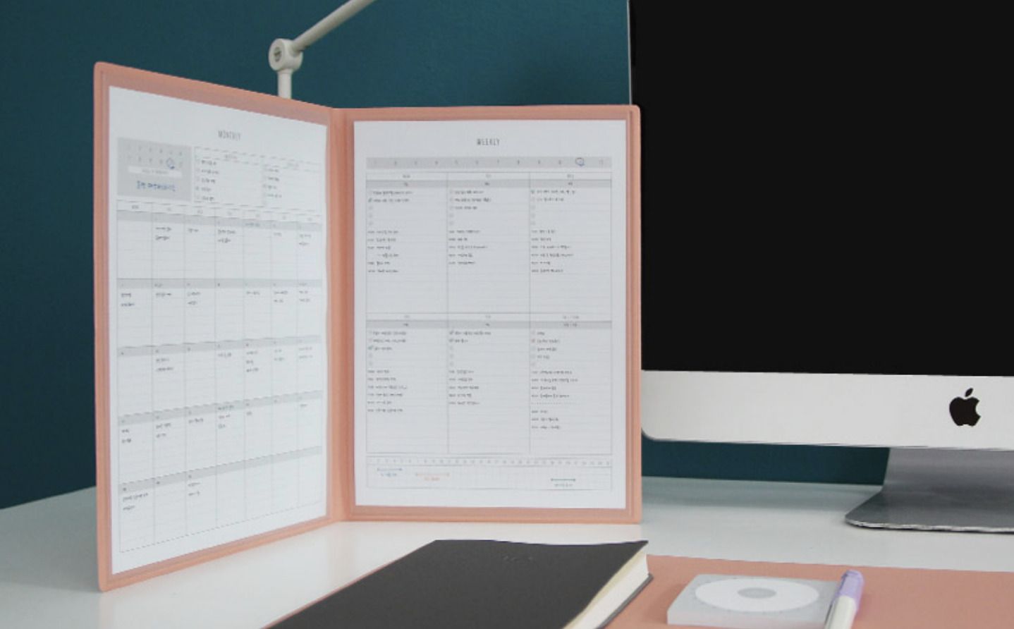 MochiThings: Monthly & Weekly A4 Monthly Planner Sheets