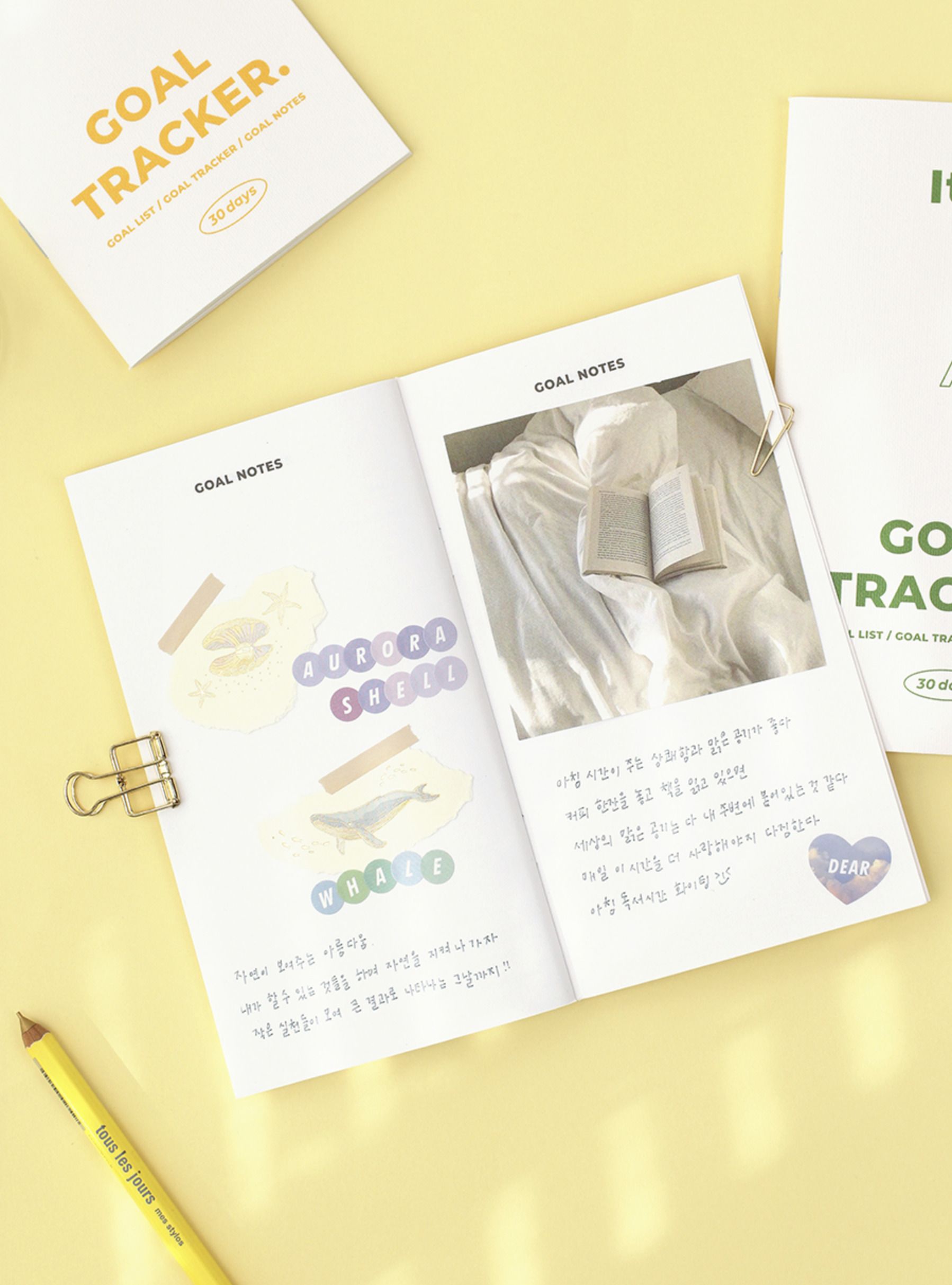 MochiThings: 30 Days Goal Tracking Slim Notebook