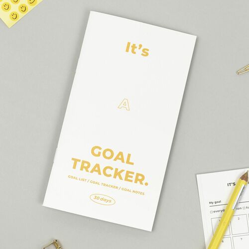 MochiThings: 30 Days Goal Tracking Slim Notebook