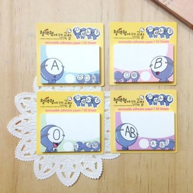 MochiThings: Blood Type Sticky Note v2