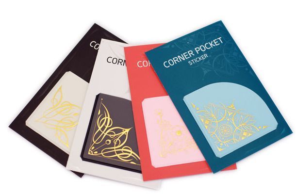 MochiThings: Gold Pattern Corner Pocket Sticker