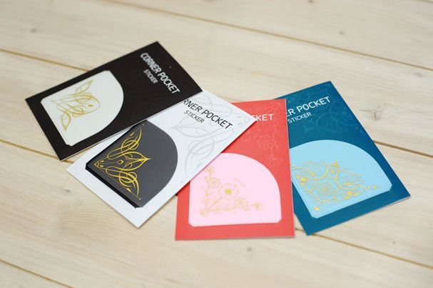 MochiThings: Gold Pattern Corner Pocket Sticker