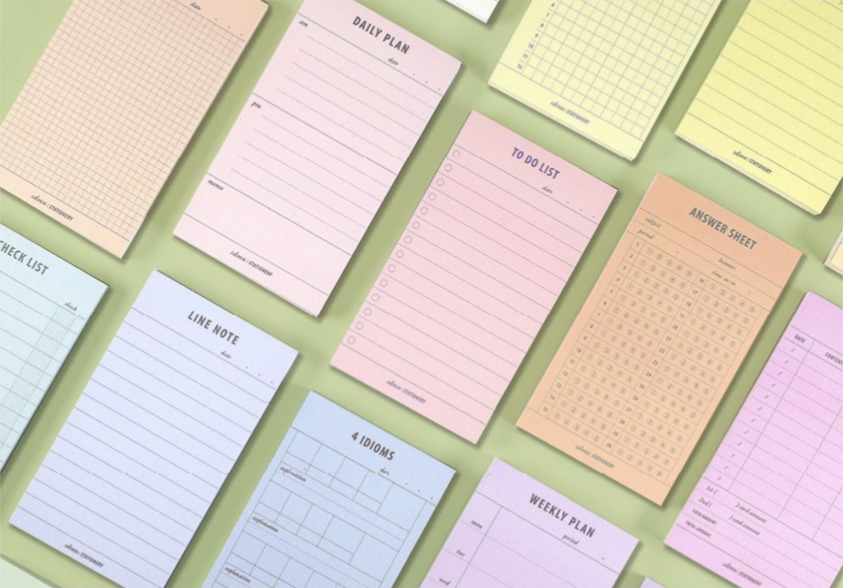 MochiThings: Vintage-colored Planning Notepad v2