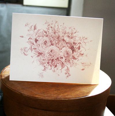 MochiThings: Red Violet Flower Card