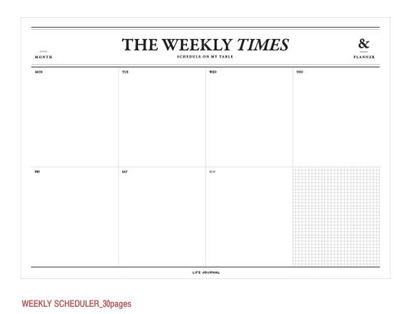 MochiThings: Weekly Schedule Notepad v4