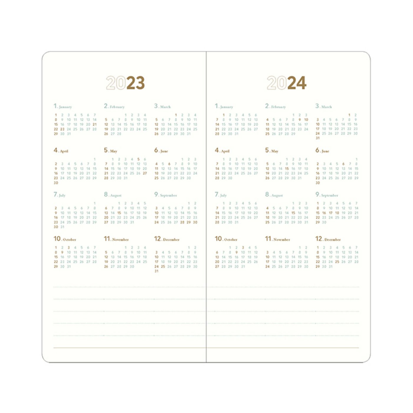 MochiThings: 2023 Slim & Handy Monthly Planner