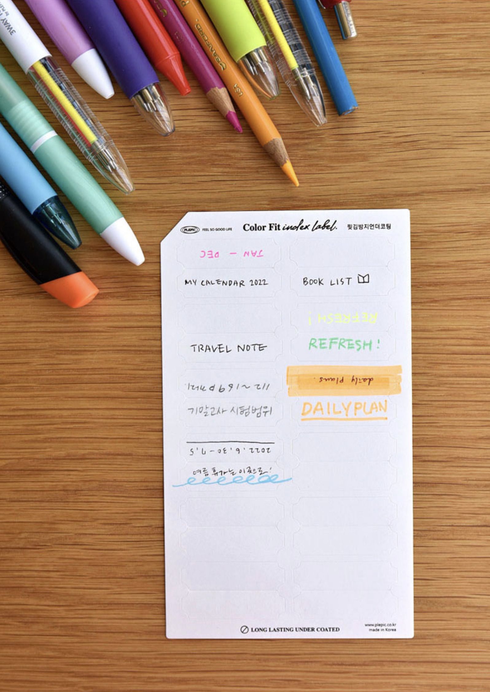 MochiThings: Color Fit Index Label Sticker