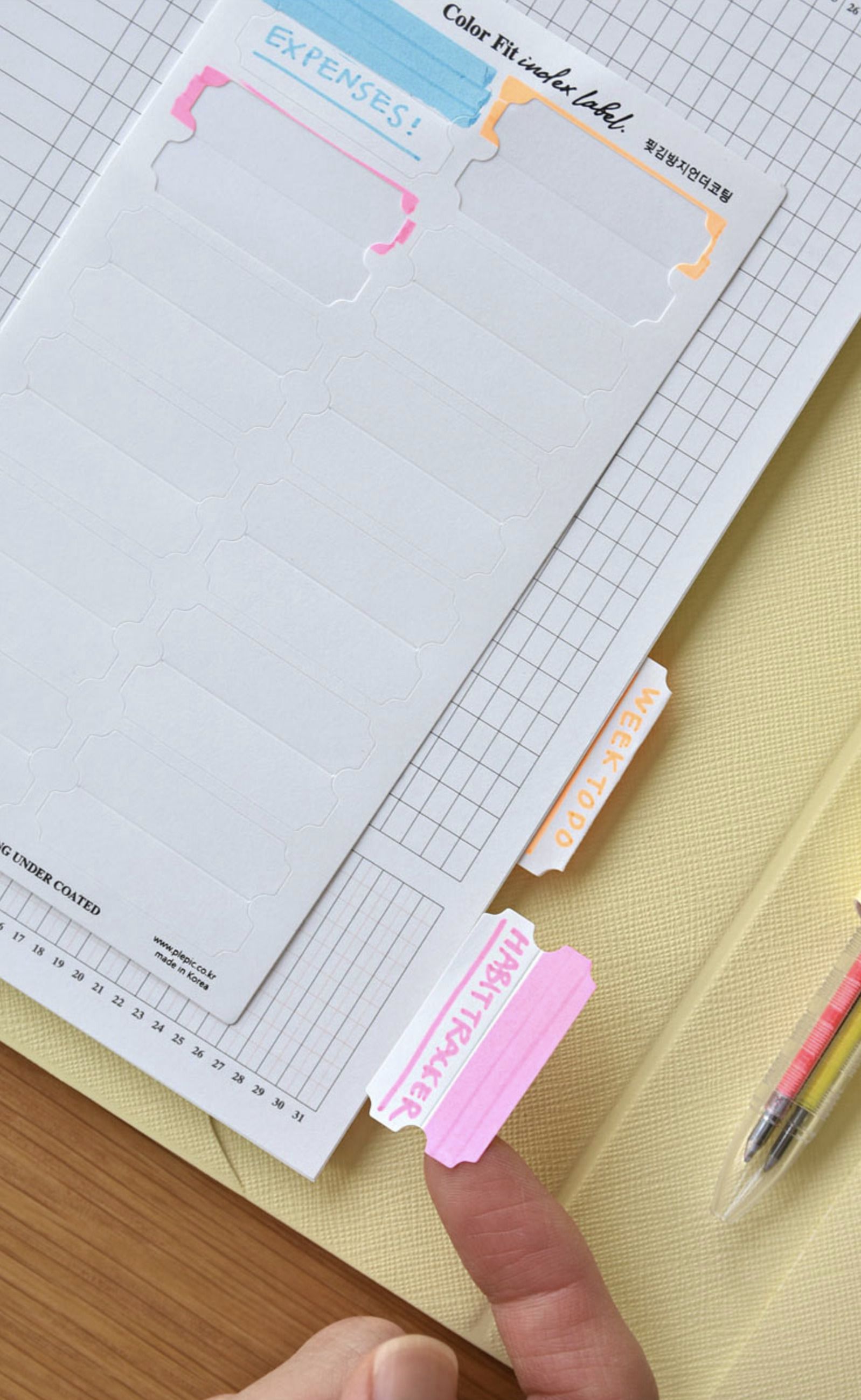 MochiThings: Color Fit Index Label Sticker