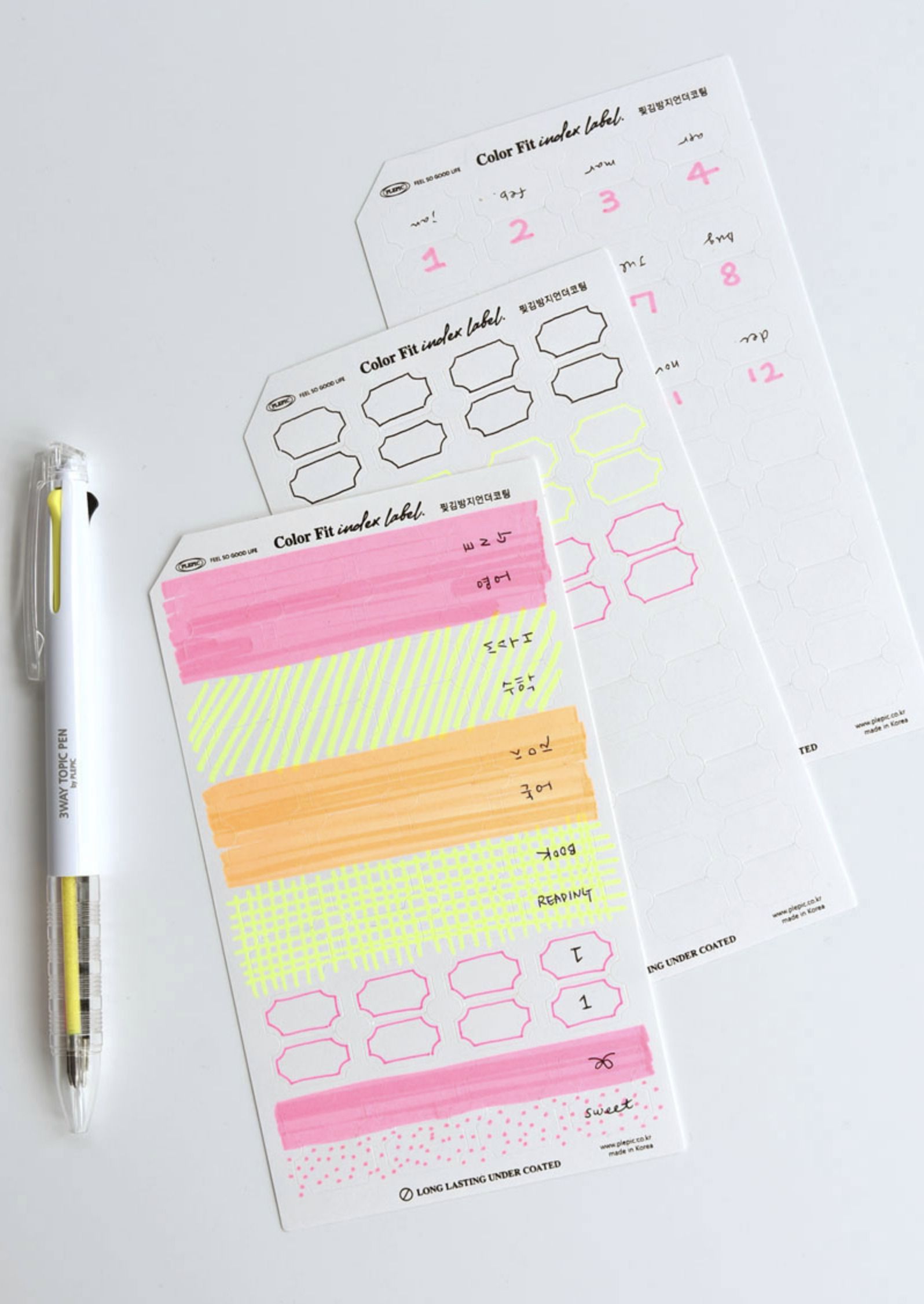 MochiThings: Color Fit Index Label Sticker