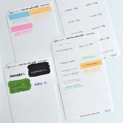 MochiThings: Color Fit Index Label Sticker