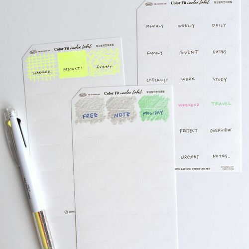 MochiThings: Color Fit Index Label Sticker