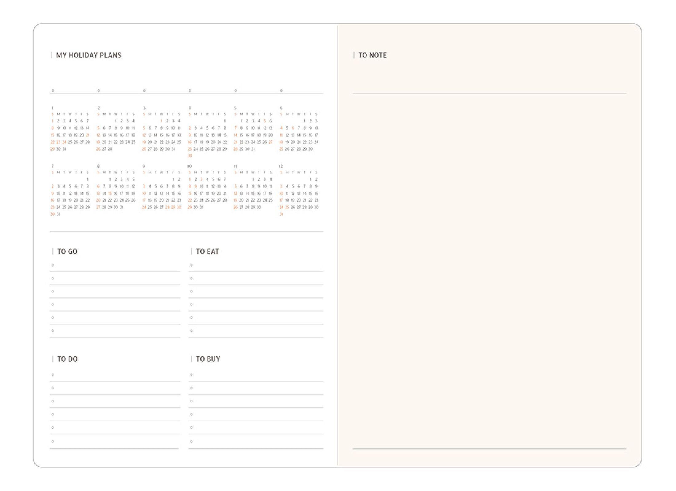 MochiThings: 2023 My Diary Monthly Planner