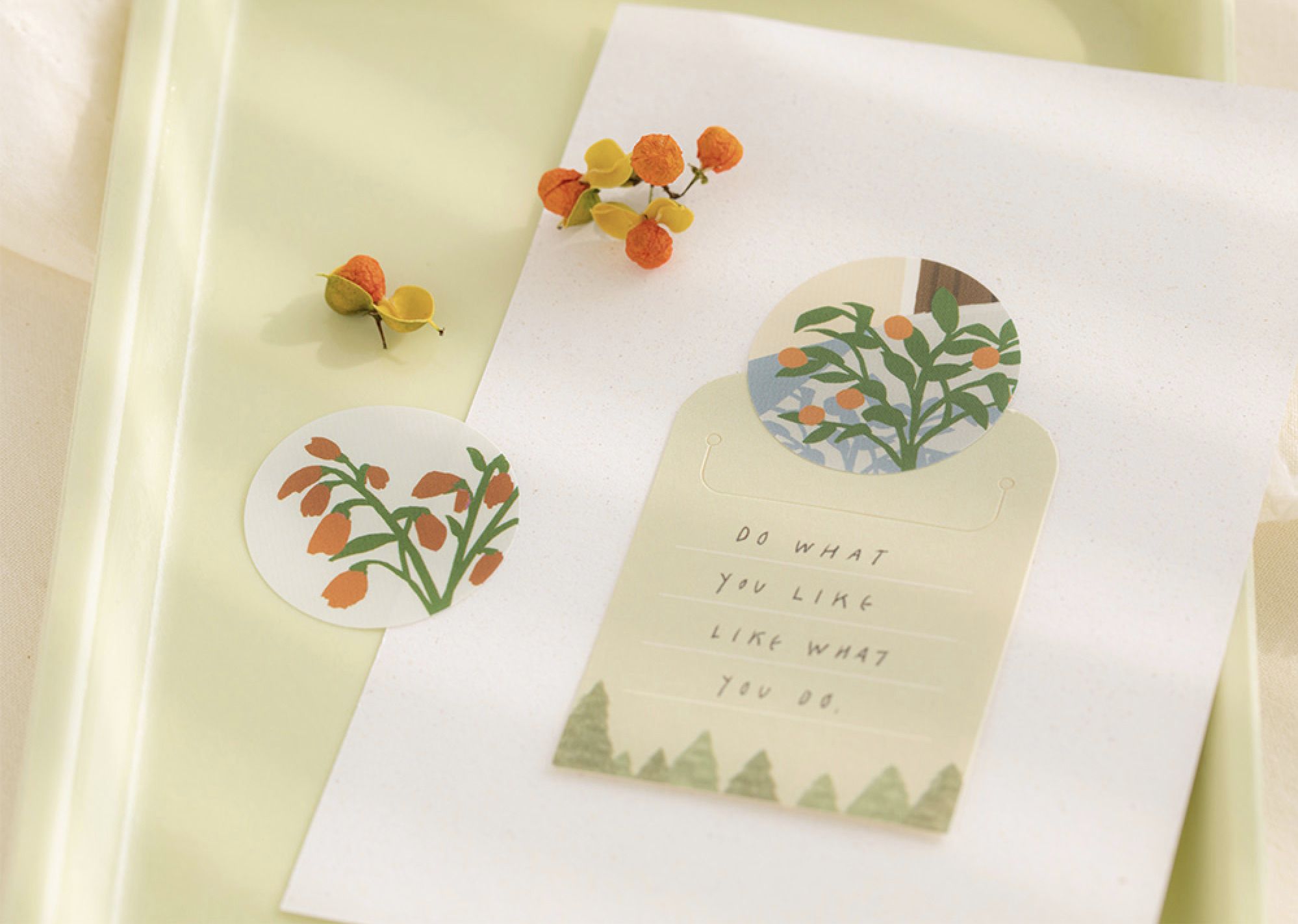 MochiThings: 8pcs Afterglow Round Removable Sticker Set