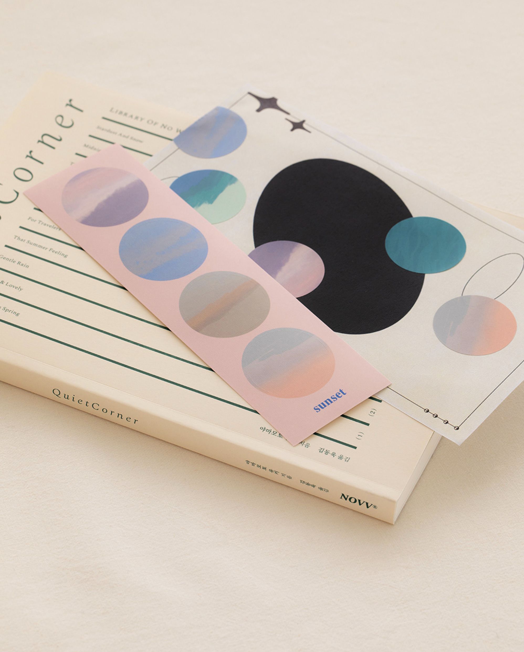 MochiThings: 8pcs Afterglow Round Removable Sticker Set