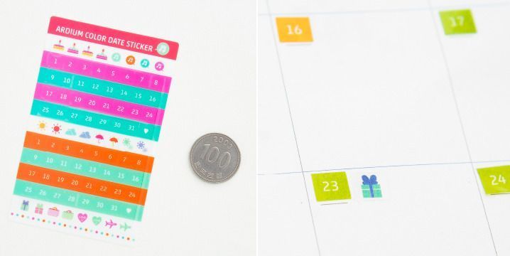 MochiThings: Colorful Date Sticker Set