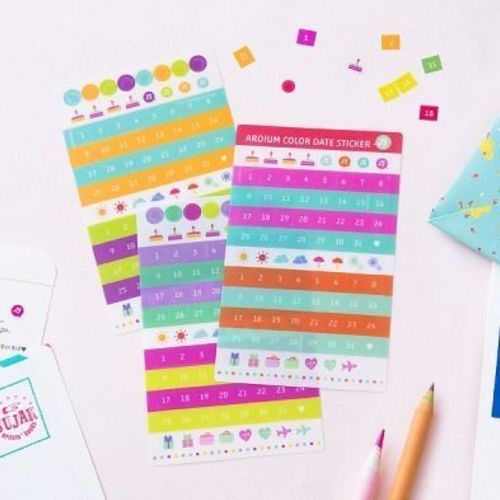 MochiThings: Colorful Date Sticker Set