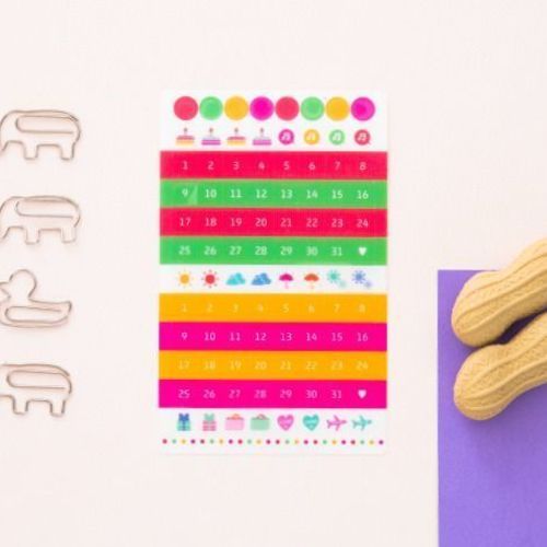 MochiThings: Colorful Date Sticker Set