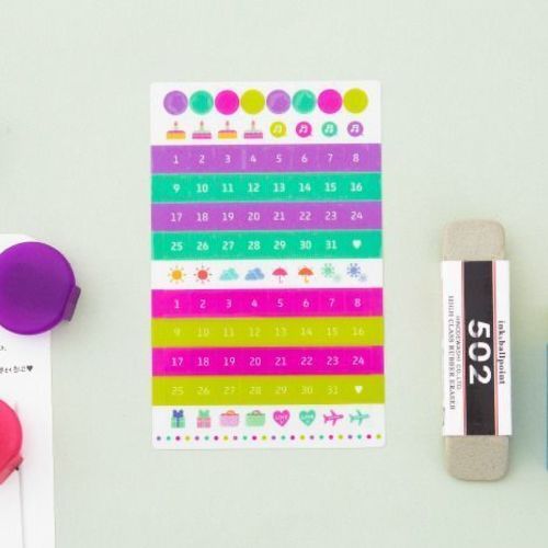 MochiThings: Colorful Date Sticker Set