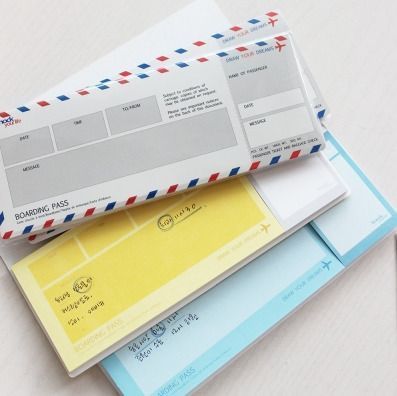 MochiThings: Boarding Pass Sticky Note