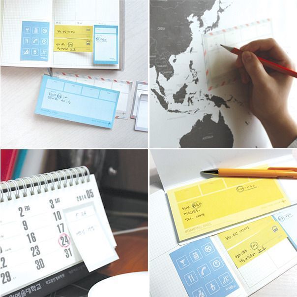 MochiThings: Boarding Pass Sticky Note