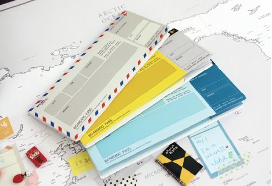 MochiThings: Boarding Pass Sticky Note
