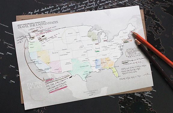 MochiThings: USA Map Sketch Set