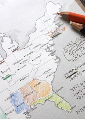 MochiThings: USA Map Sketch Set