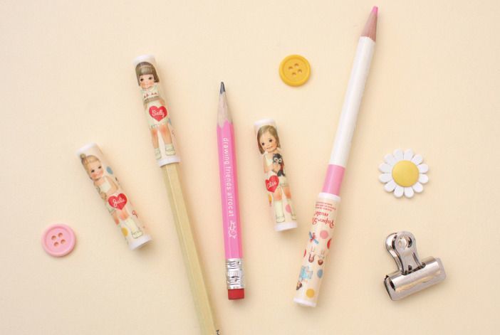 MochiThings: Paper Doll Pencil Cap Set