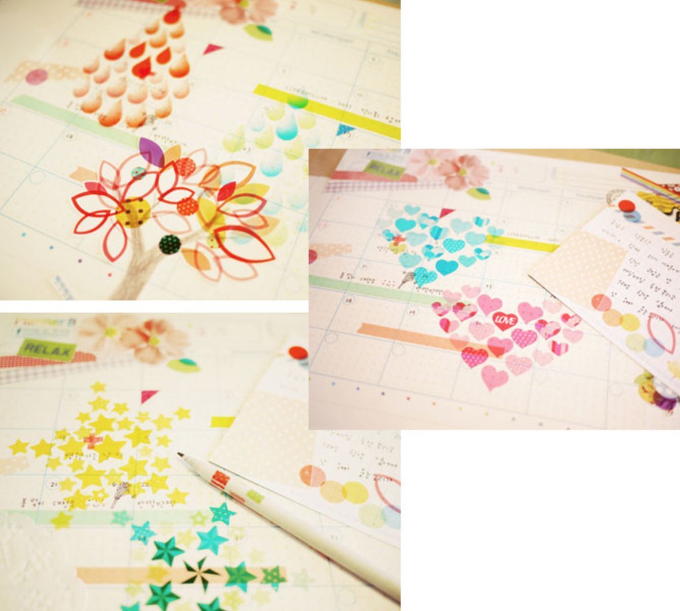 MochiThings: Heart+Star+Raindrop Deco Sticker Set