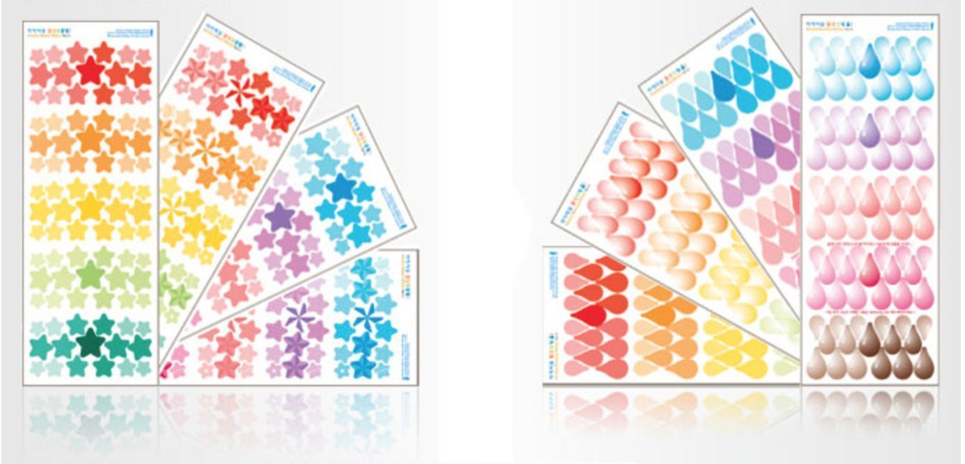 MochiThings: Heart+Star+Raindrop Deco Sticker Set