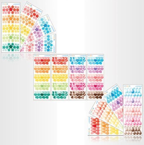 MochiThings: Heart+Star+Raindrop Deco Sticker Set