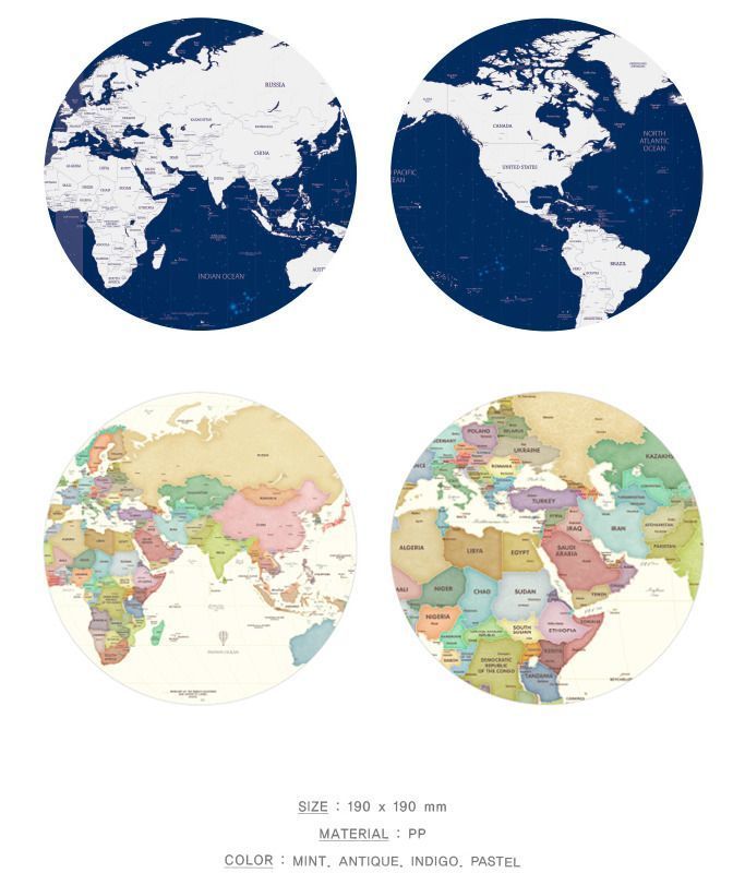 MochiThings: World Map Handy Fan