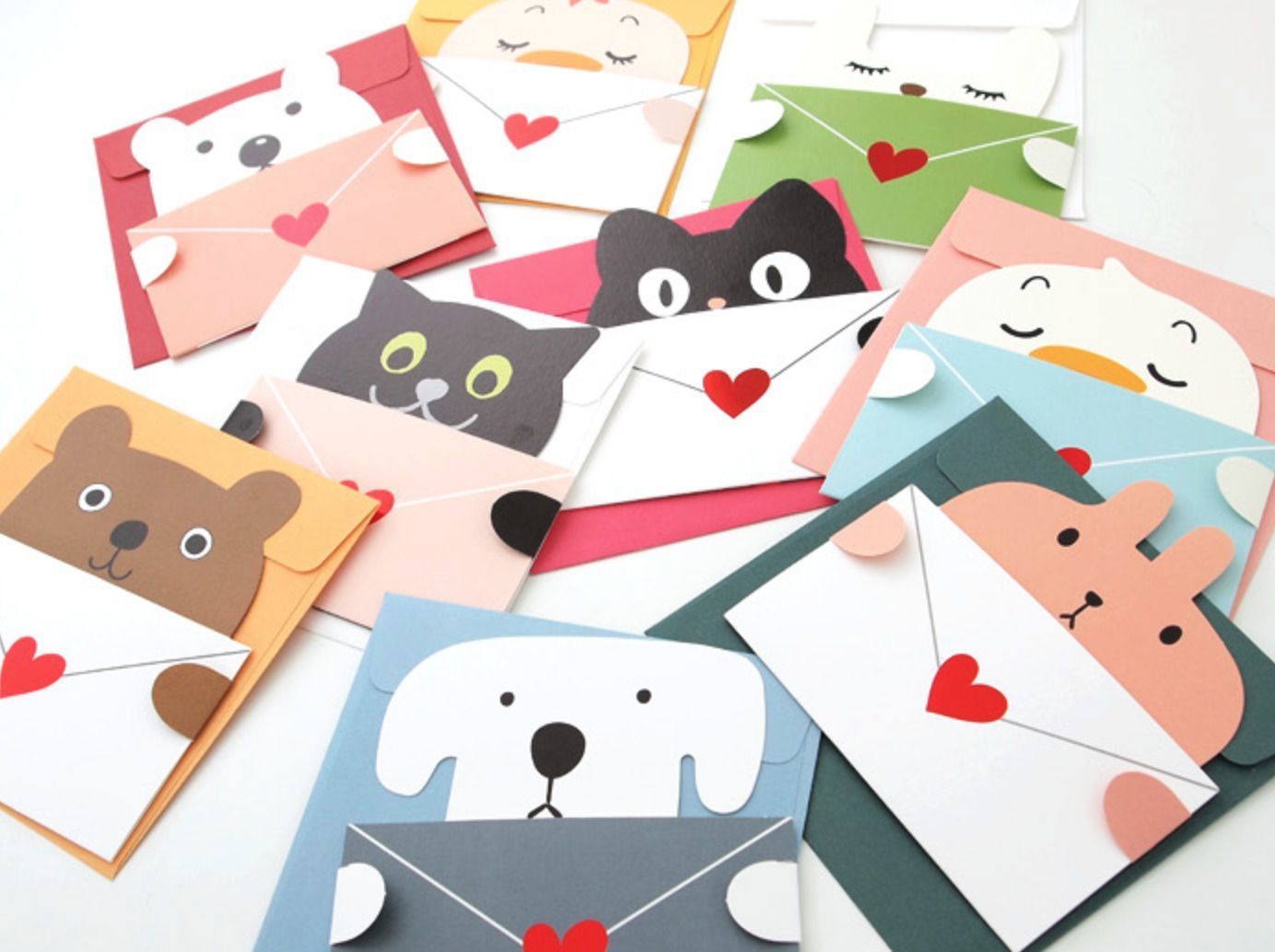 MochiThings: Heart Animal Message Card