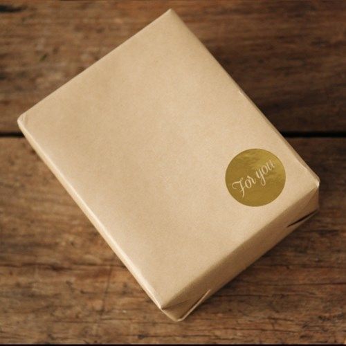 MochiThings: Gold Round Message Sticker