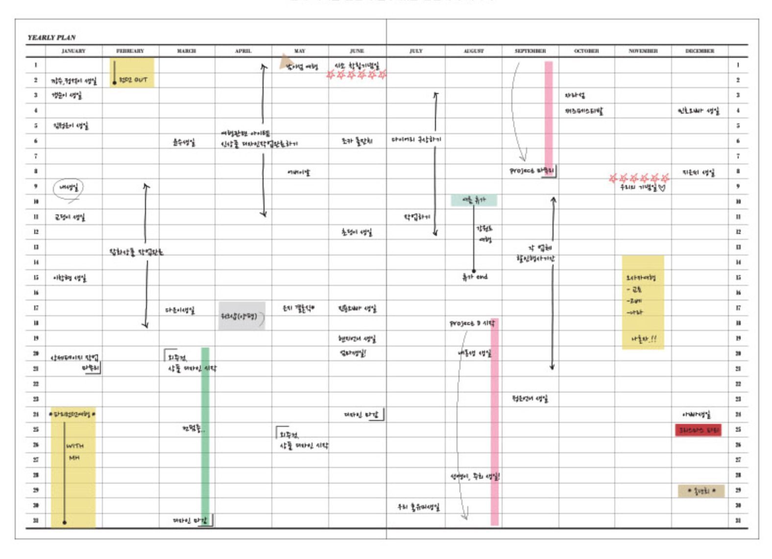 MochiThings: The Monthly Times Planner