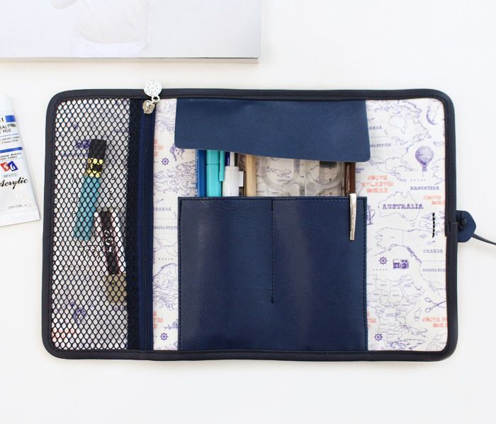 MochiThings: World Map Roll Pen Case