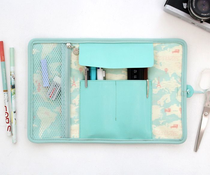 MochiThings: World Map Roll Pen Case