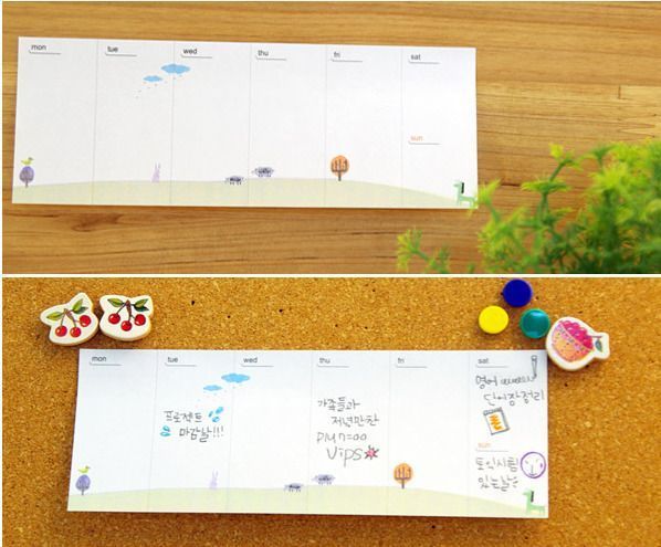 MochiThings: Pony Weekly Schedule Sticky Note