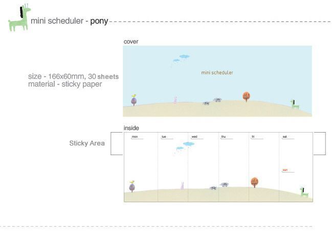 MochiThings: Pony Weekly Schedule Sticky Note