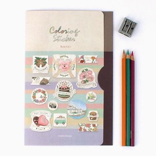 MochiThings: 5pcs Coloring Deco Sticker Set