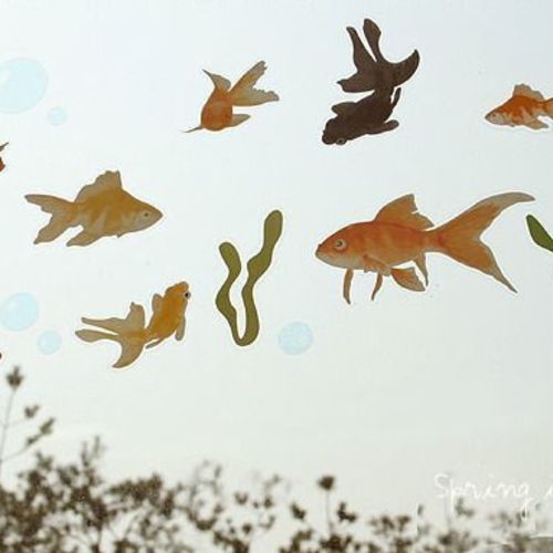 MochiThings: Goldfish Window Stickers