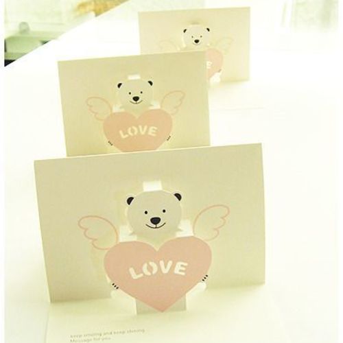 MochiThings: Pink Bear Love Pop Up Card
